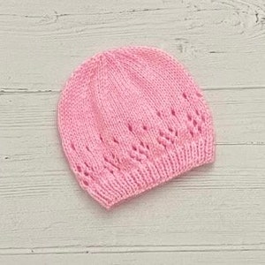 Pink Knitted Baby Hat and Mittens Set-newborn or 0-3 Months - Etsy