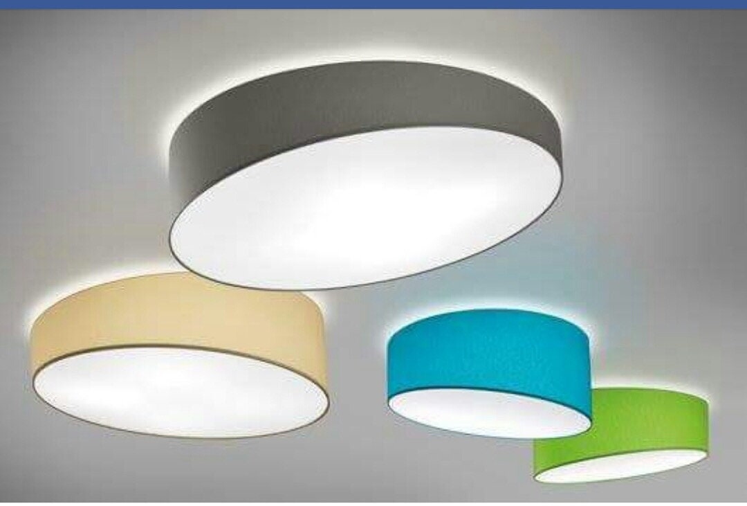 Ceilimg Lamp With E26/E27 Bulbs, Handmade Drum Lampshade Flushmount ...