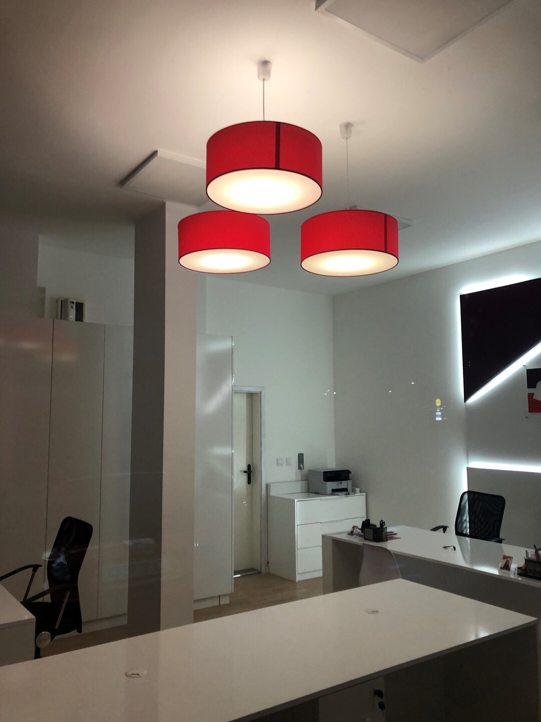 Drum Fabric Hangimg Pendant Lamp Base E27 E26 Closed Down With Opal PVC ...