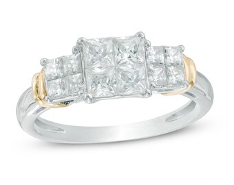 Quad Cut Diamond Ring - Etsy