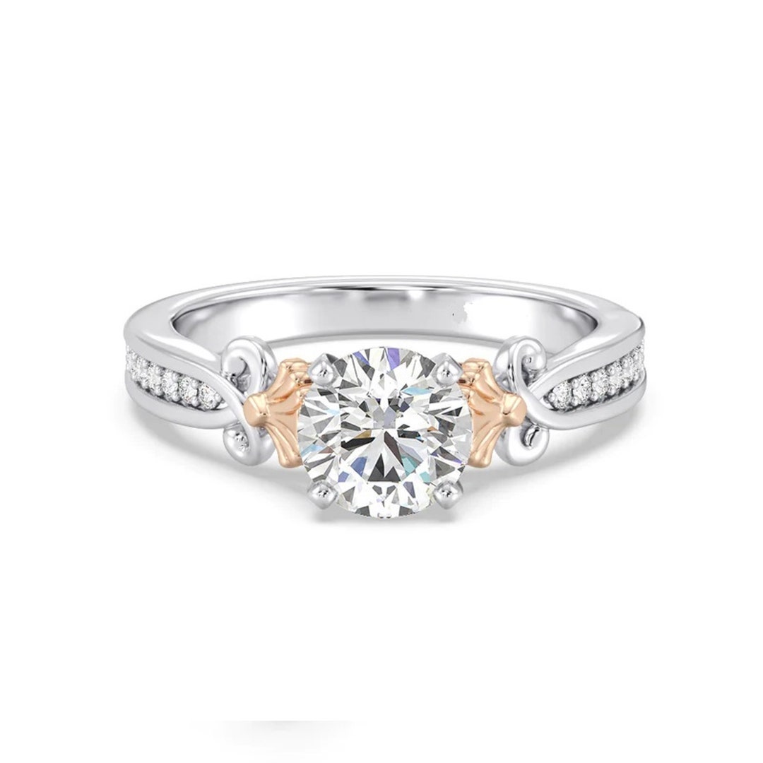 Enchanted Disney Diamond Ariel Mermaid Diamond Engagement Ring in 925 ...