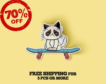 Grumpy cat sticker | Etsy
