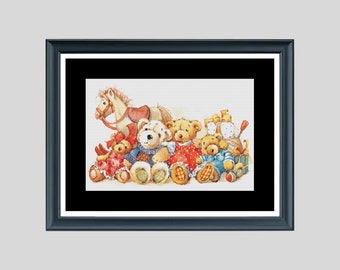 Teddy Cross Stitch | Etsy