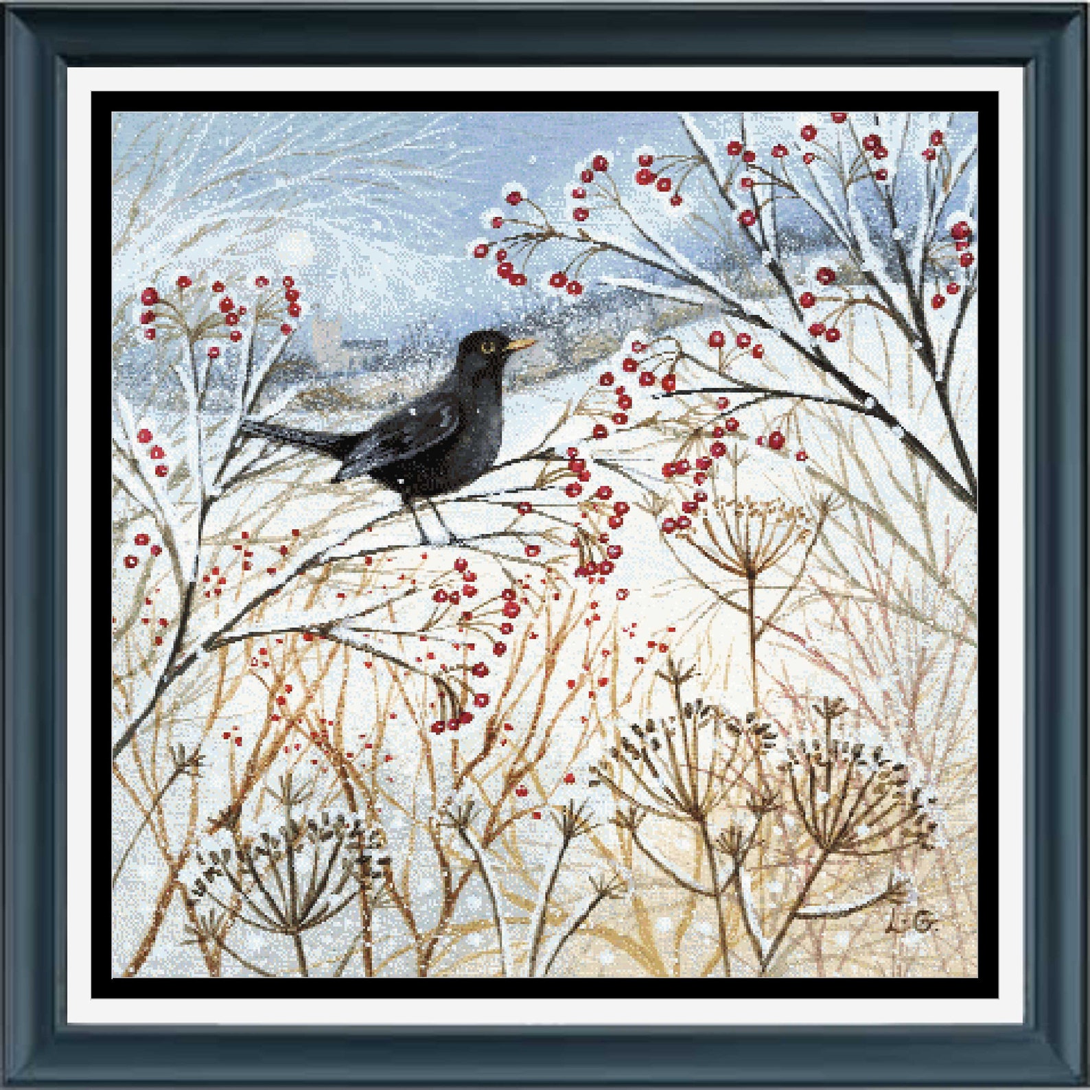 PDF Full Coverage Counted Cross Stitch Pattern - Winter Morning ...