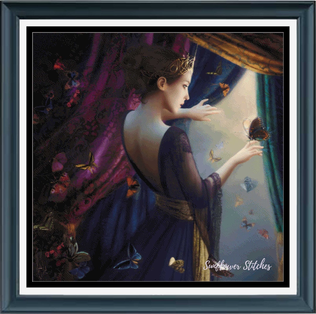 PDF Full Coverage Counted Cross Stitch Pattern - Brise. Printable ...