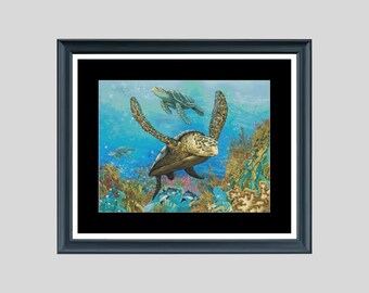 Turtle Counted Cross Stitch - Etsy