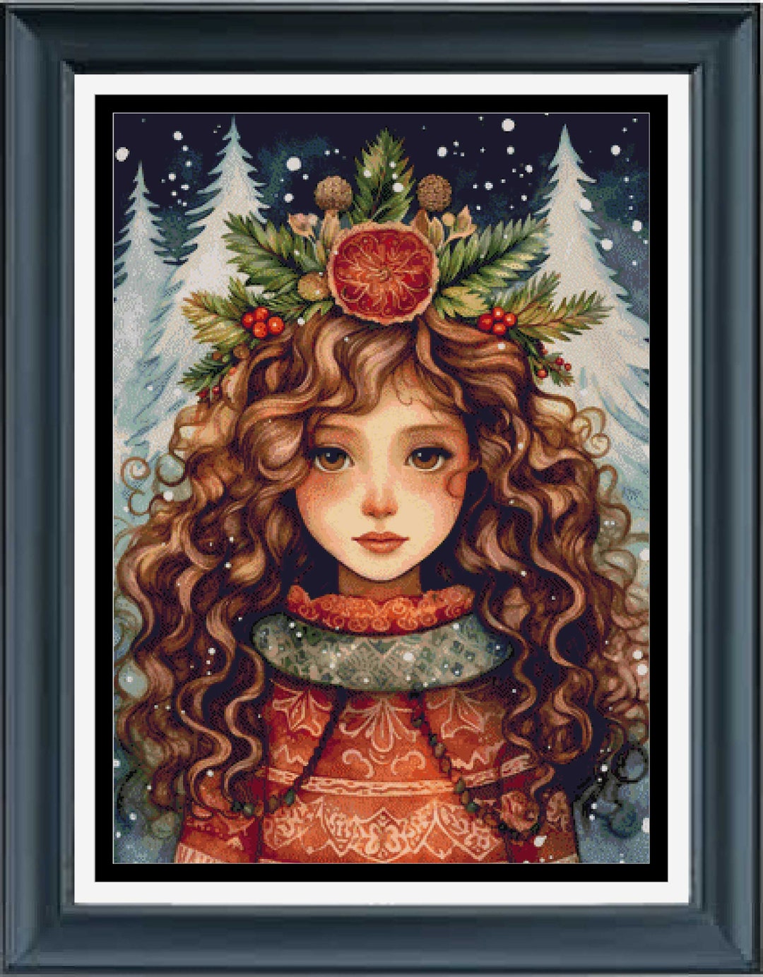 PDF Counted Cross Stitch Pattern - Yule Goddess 2. Printable Instant ...
