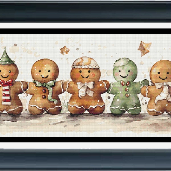 Gingerbread Cross Stitch Pattern - Etsy