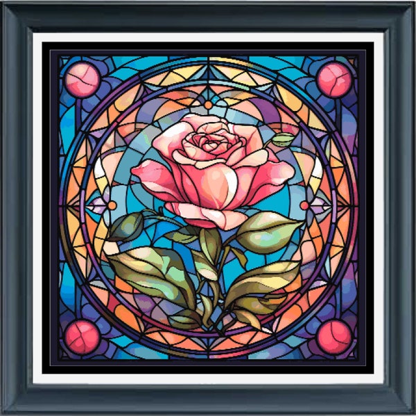 Stained Glass Cross Stitch Pattern - Etsy