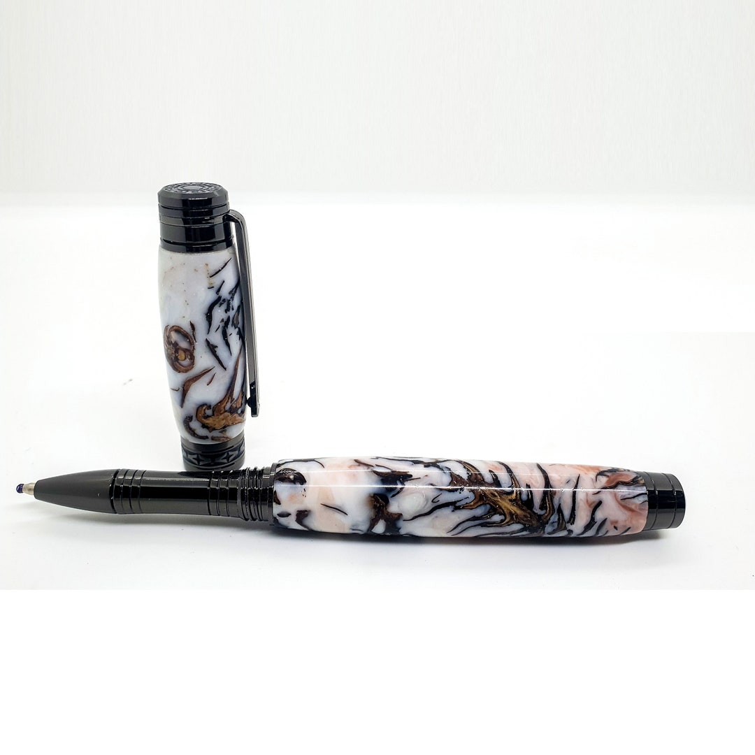 272-24-70 Epoxy Pine Cone Patterned Pen Handmade Making, Nice Color ...