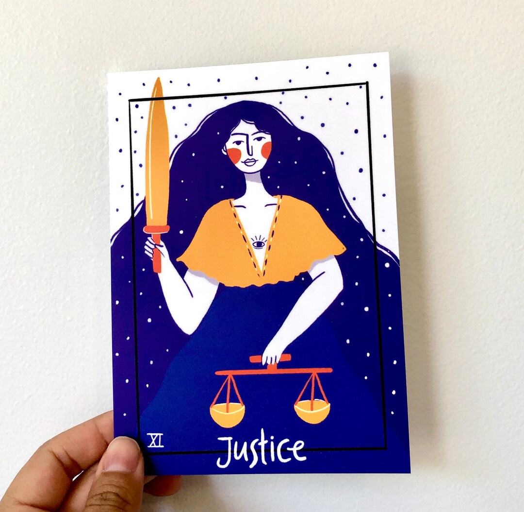 Justice - Postcard - Tarot - Etsy