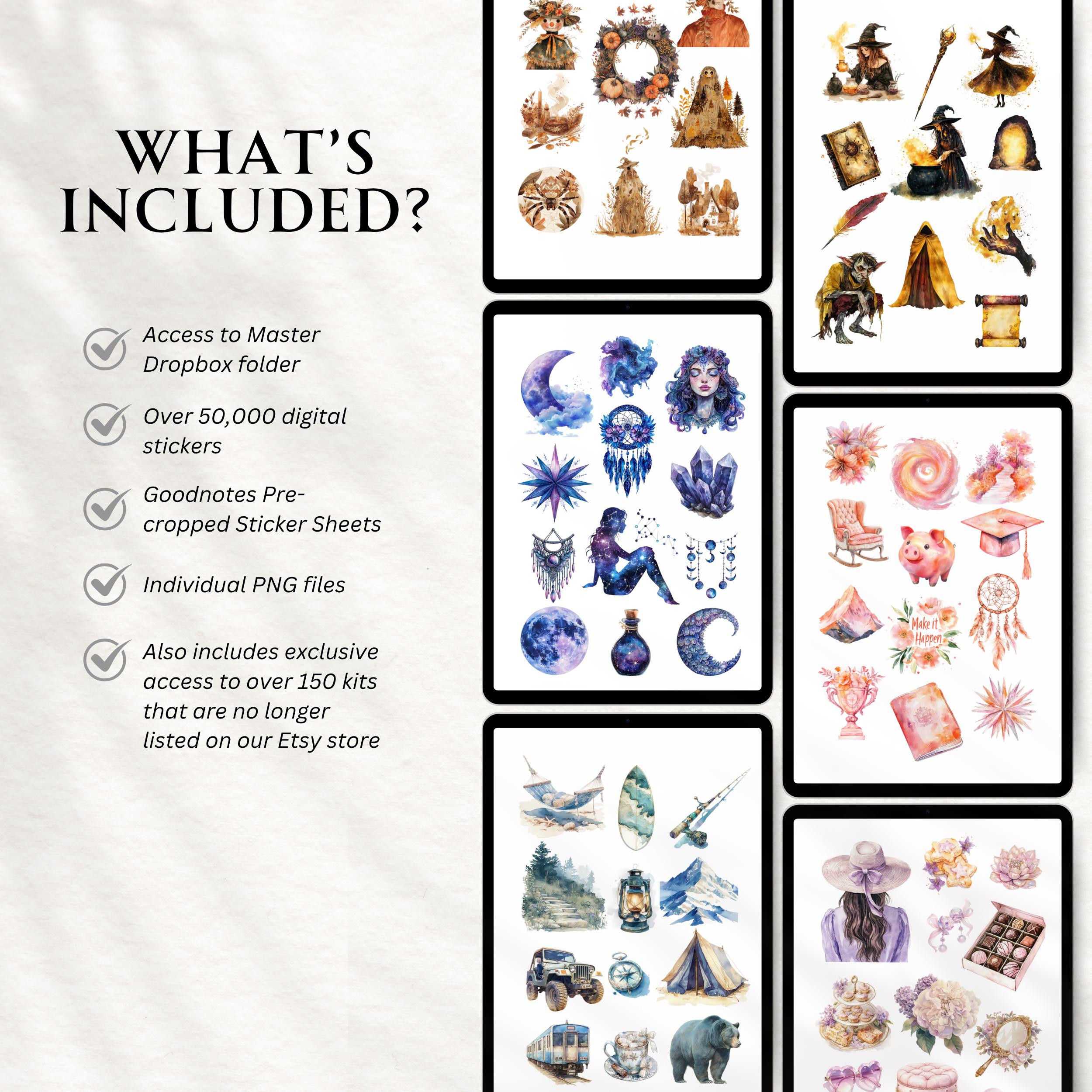 50K+ Digital Stickers Mega Bundle | Goodnotes Planner Stickers - Etsy
