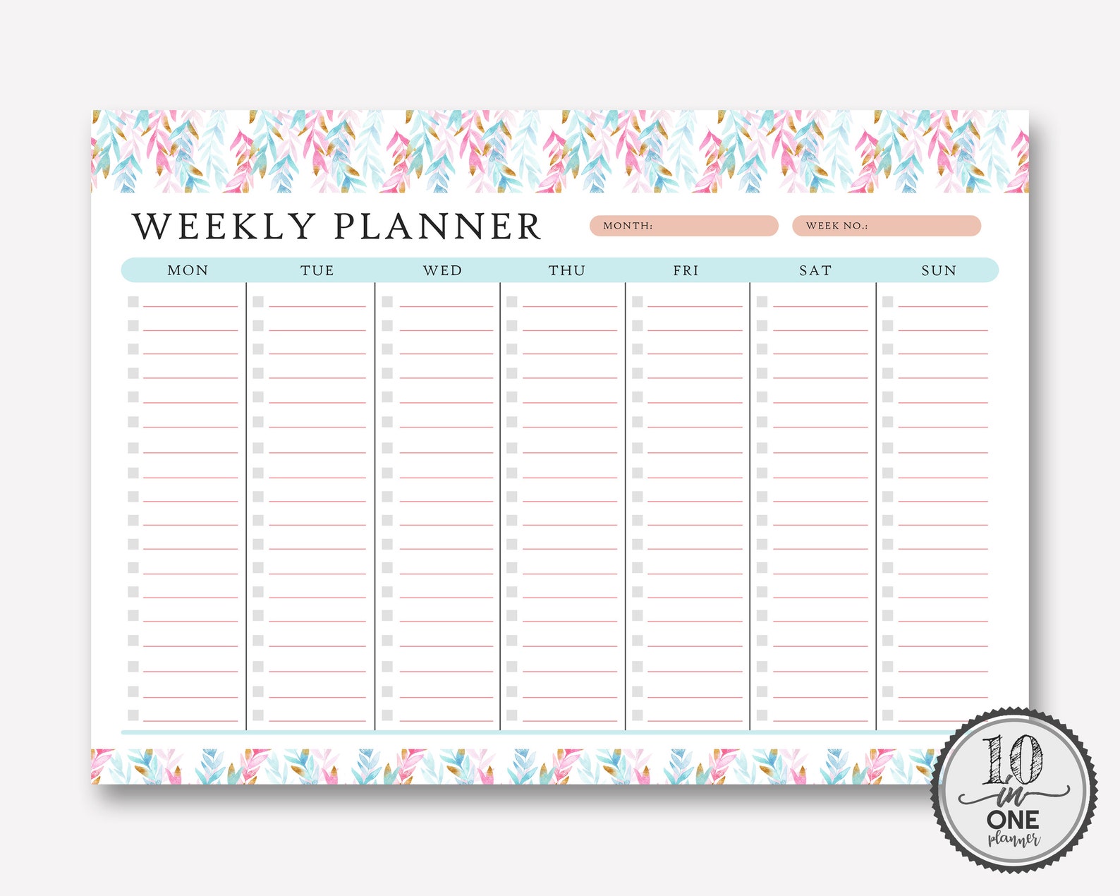 The Ultimate Weekly Plannerstudent Agenda Desk Notepad to | Etsy