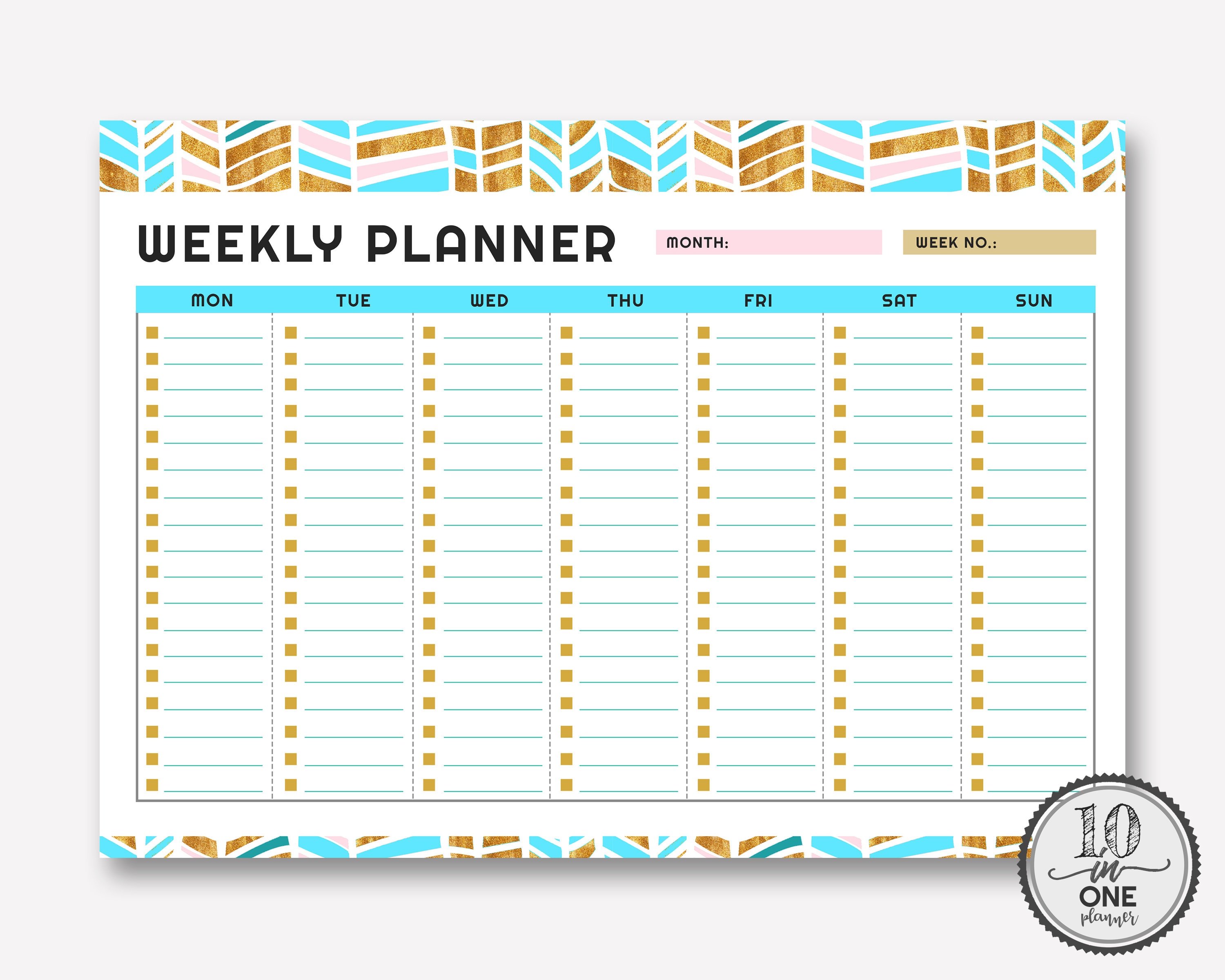 The Ultimate Weekly Plannerstudent Agenda Desk Notepad to | Etsy