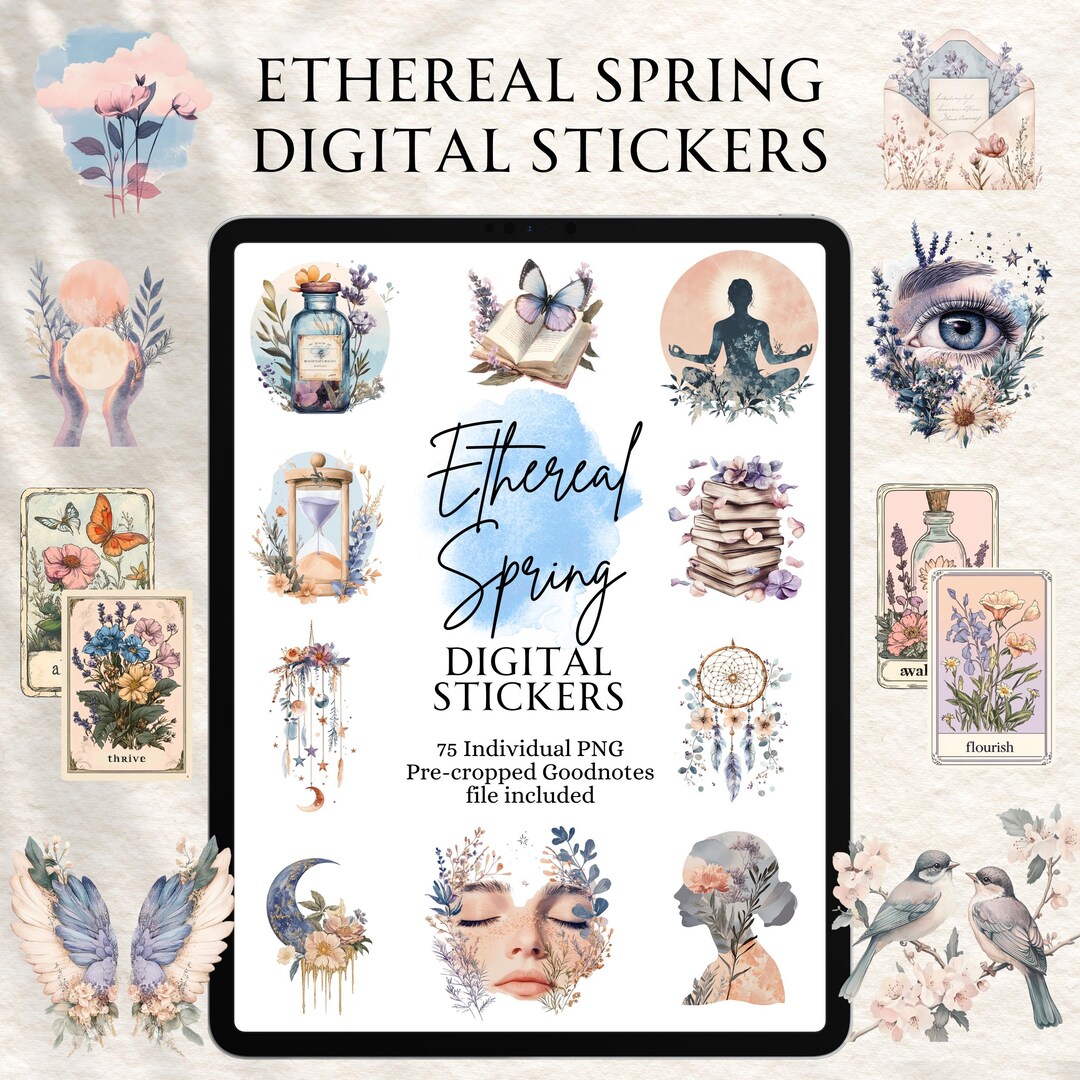Spring Stickers | Celestial Stickers | Digital Planning | Digital ...