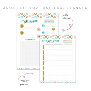 The Self Love & Care Bundle Planner.self Care Workbook.self - Etsy