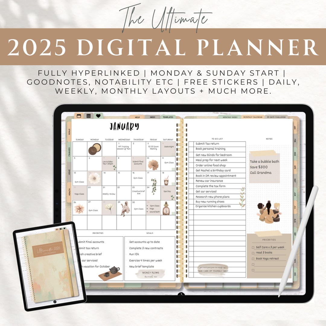Digital Planner 2025 Planner Goodnotes Planner Daily Planner Digital ...