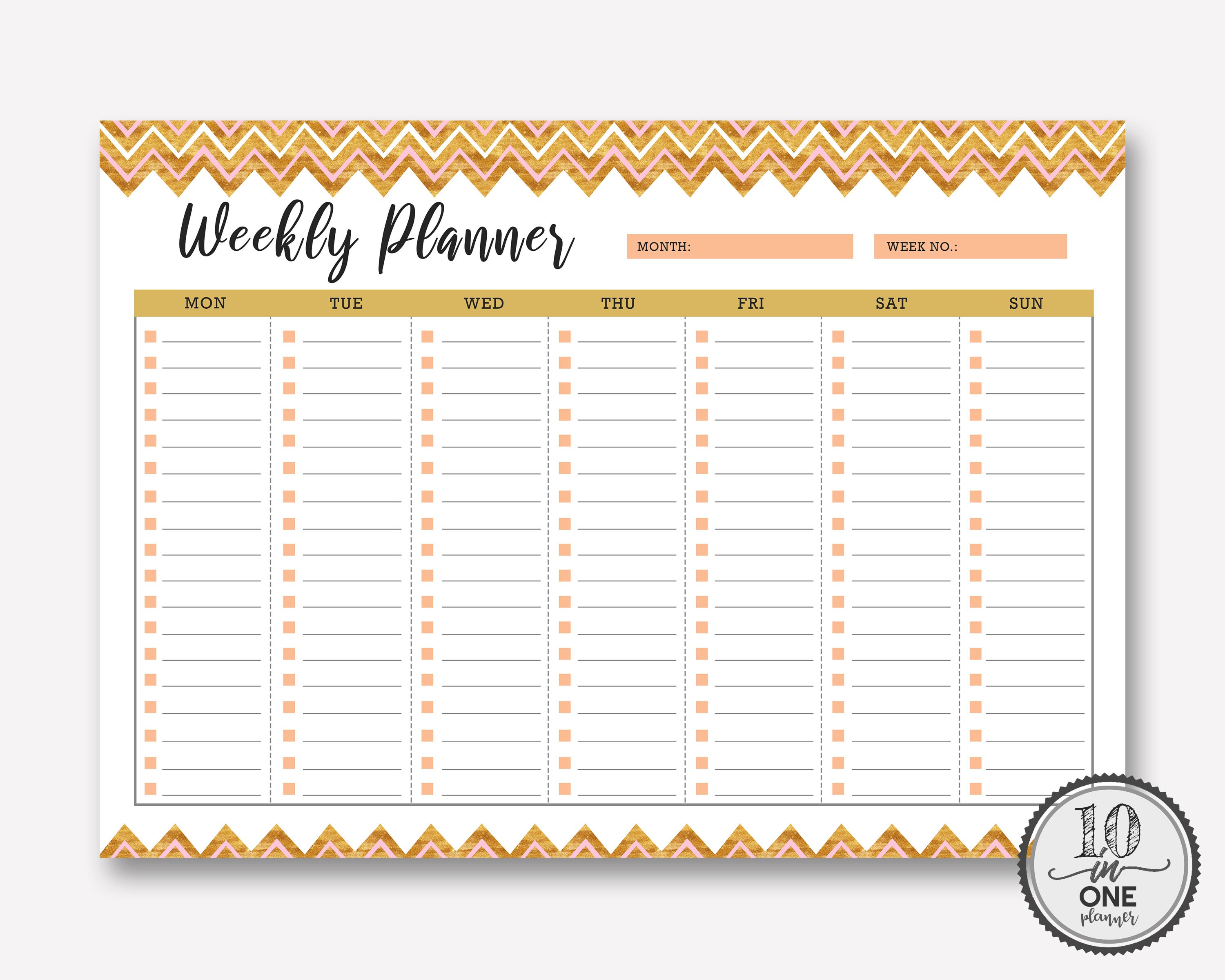 The Ultimate Weekly Plannerstudent Agenda Desk Notepad to | Etsy