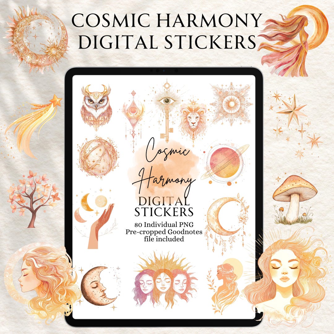 Cosmic Stickers | Celestial Stickers | Digital Planning | Planner ...