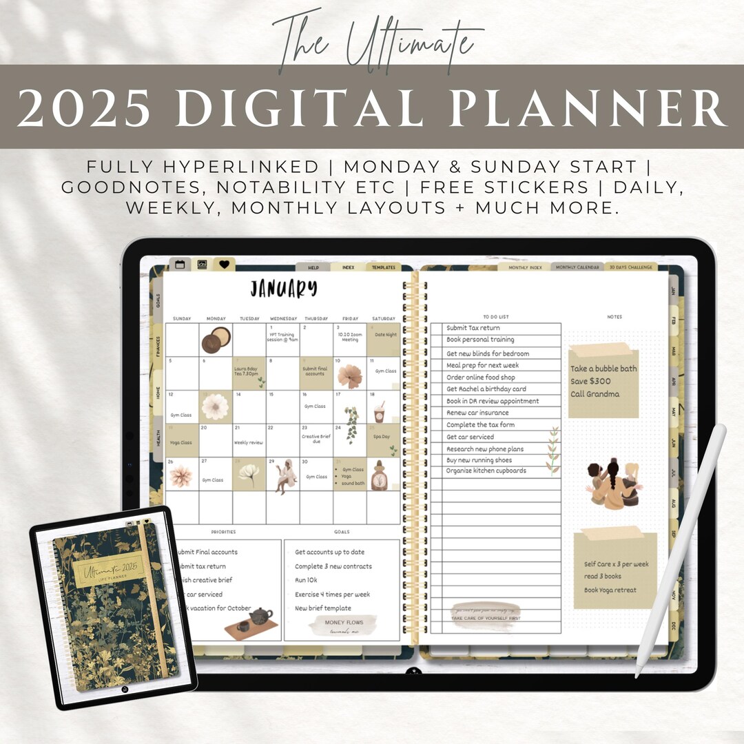 Digital Planner 2025 Planner Goodnotes Planner Daily Planner Digital ...