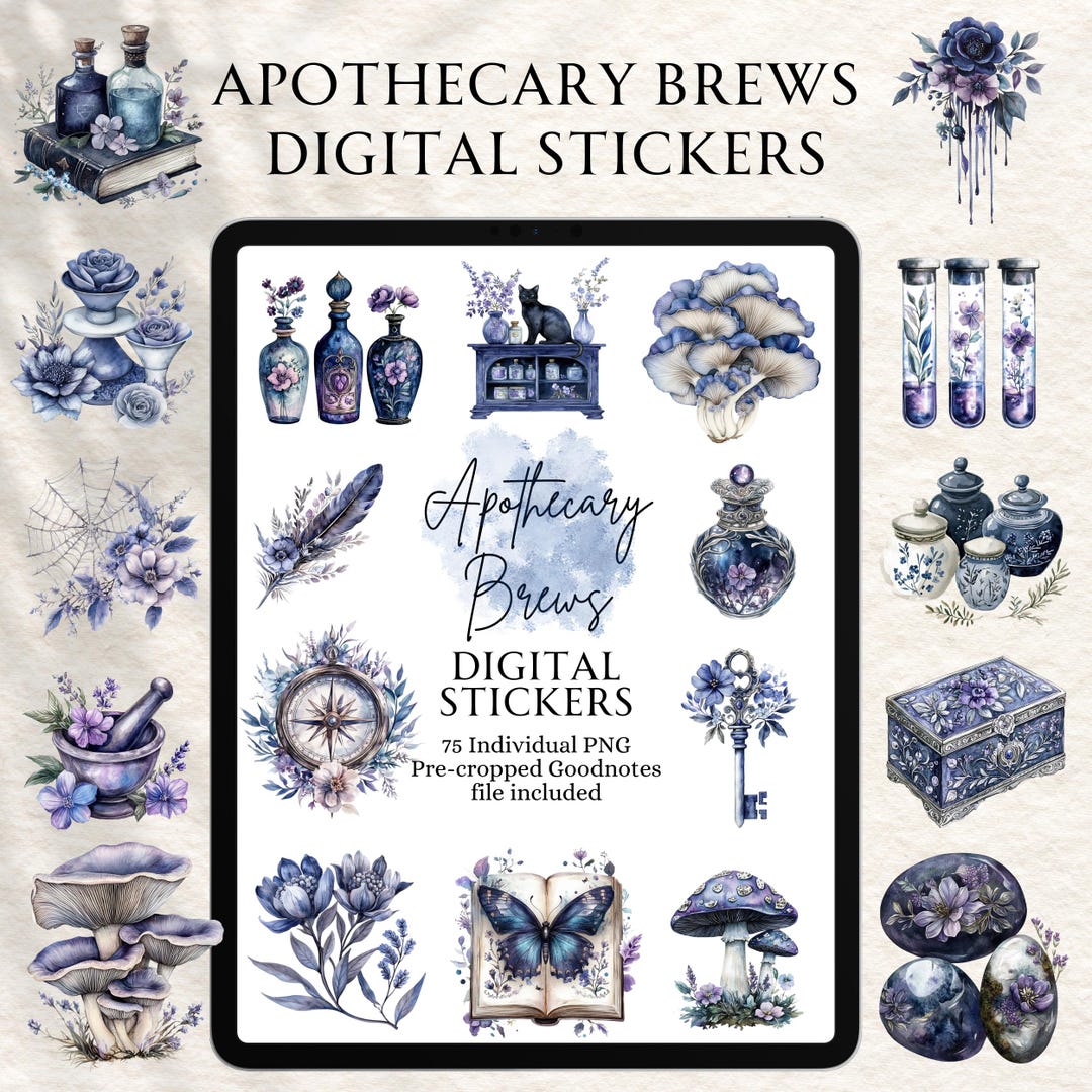 Apothecary Stickers | Witchy Stickers | Digital Planning | Planner ...