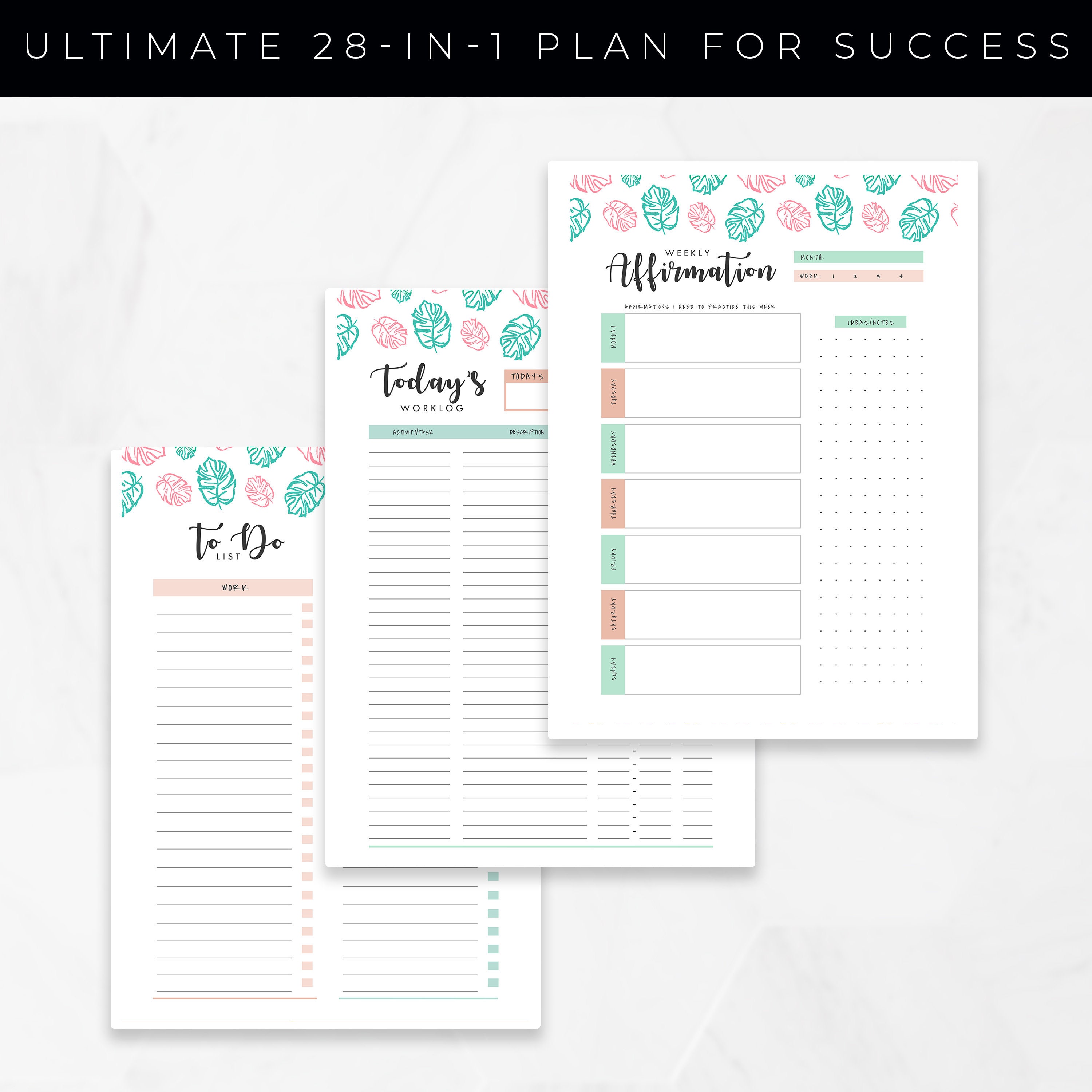 The Ultimate 28 in 1 Plan For Success. Success Planner. | Etsy