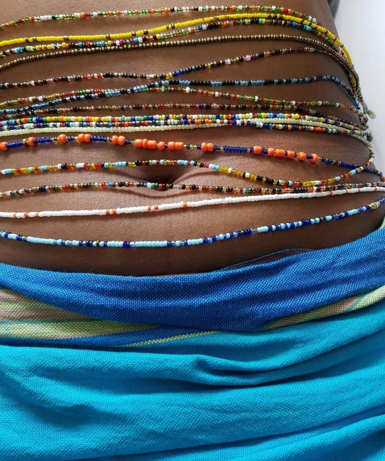 Waist Beads Belly Beads African Traditional Waist Chain Etsy