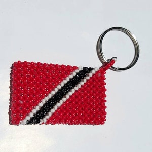 Trinidad Flag Keyholder Beaded Key Chain kenyan Made Key - Etsy