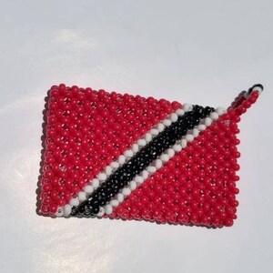 Trinidad Flag Keyholder Beaded Key Chain kenyan Made Key - Etsy