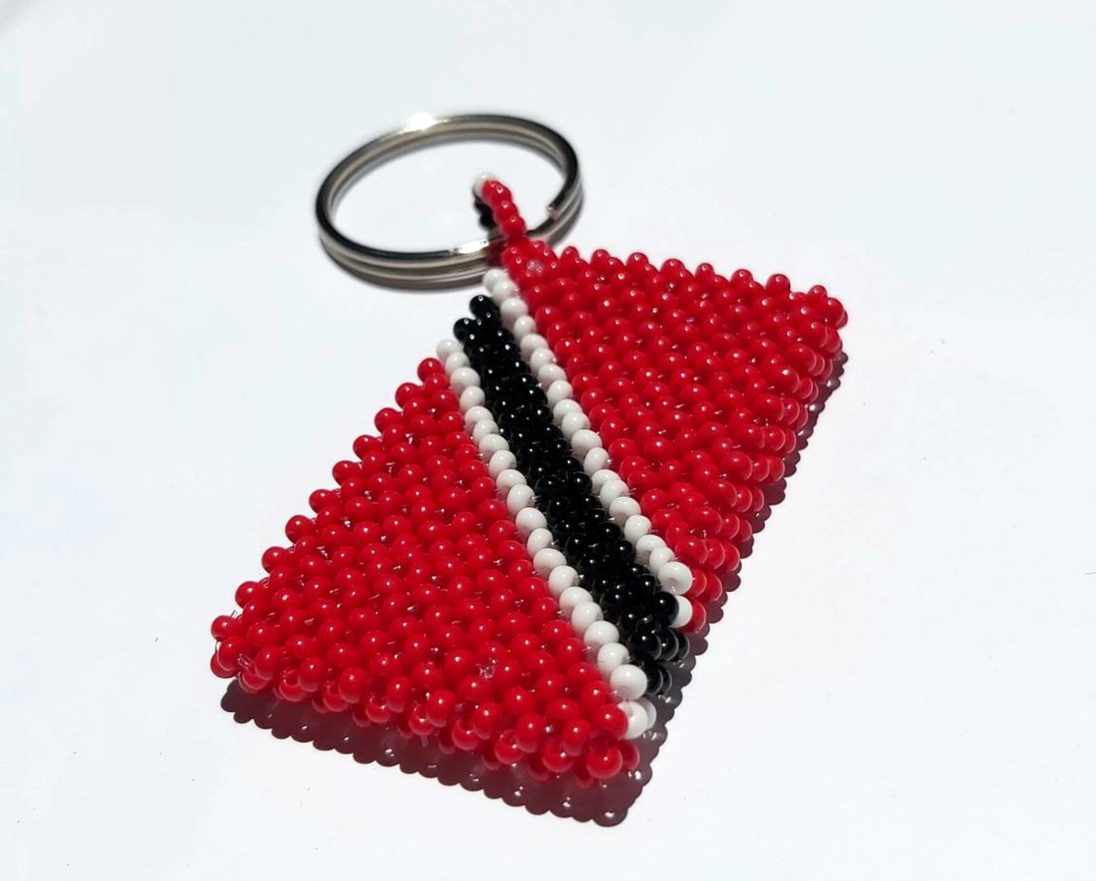 Trinidad Flag Keyholder Beaded Key Chain kenyan Made Key | Etsy