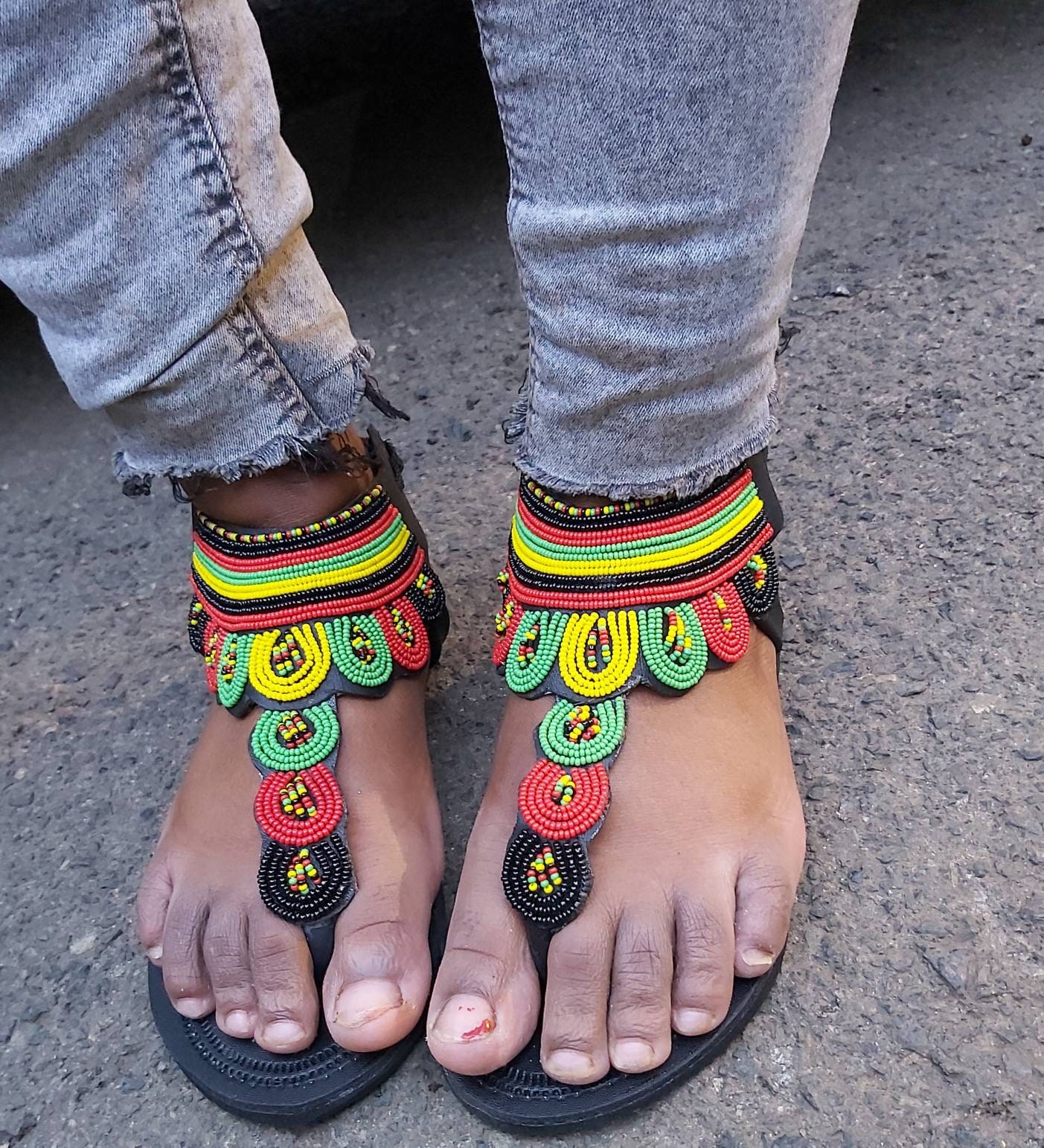 Gladiator Sandals Rasta Shoeswomen Sandals Women Fashion - Etsy