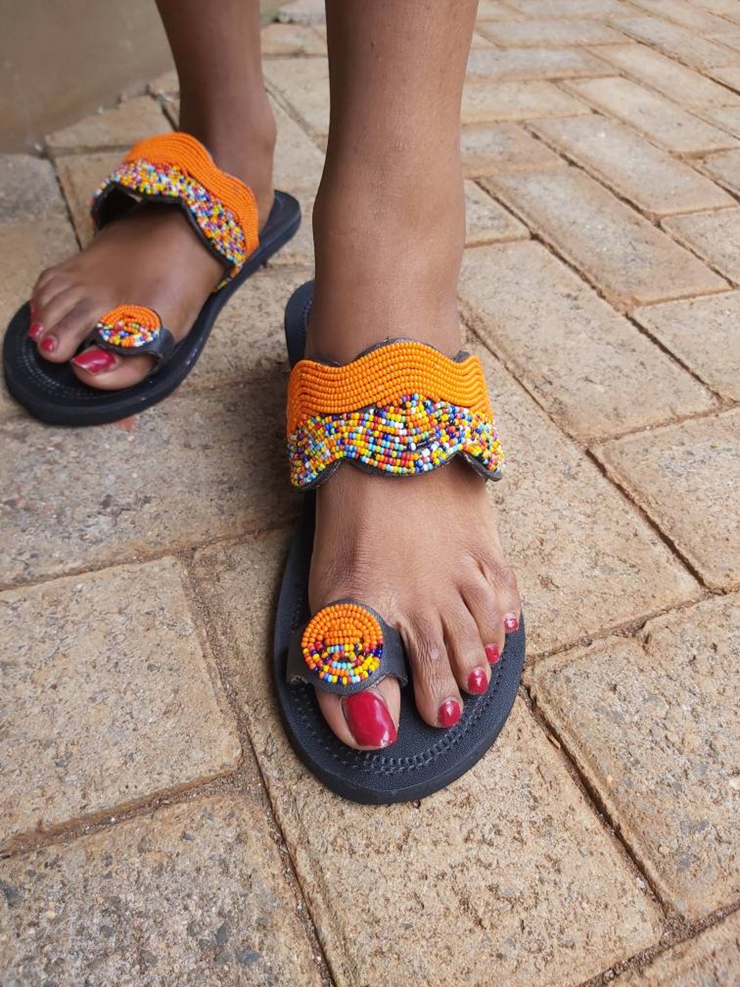 African Sandals Women, Maasai Sandals, Boho Sandals, Beaded Sandals ...