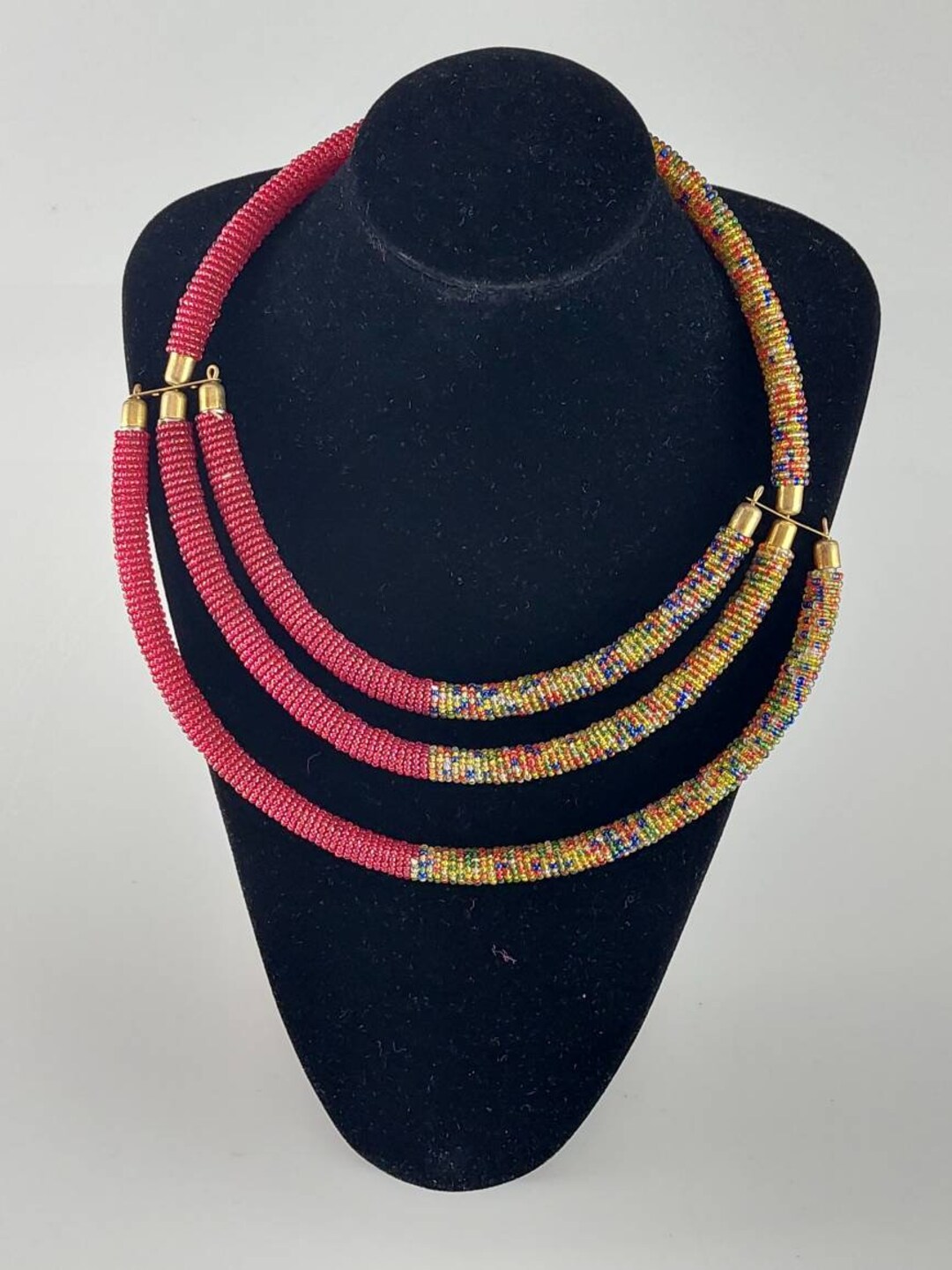 African Bead Necklace African Fashion Jewelry Maasai Necklace Ethnic ...