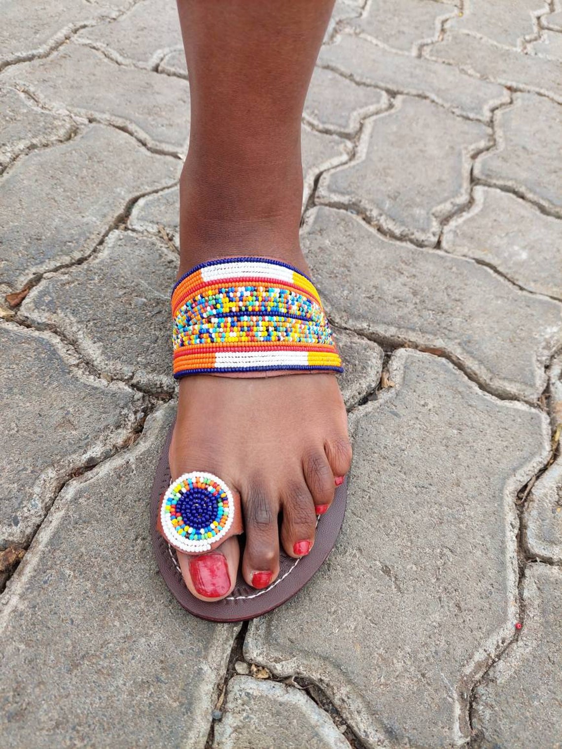 African leather sandals women women shoes flat summer shoes | Etsy