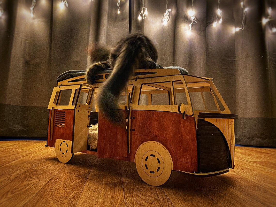 Unique classic VW bus pet house | Etsy