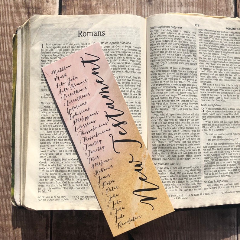 Christian Bookmark, Double Sided, Old and New Testament, Books of the ...