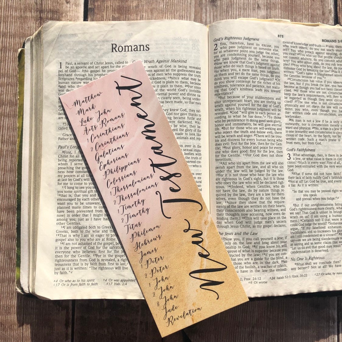 Christian Bookmark, Double Sided, Old and New Testament, Books of the ...