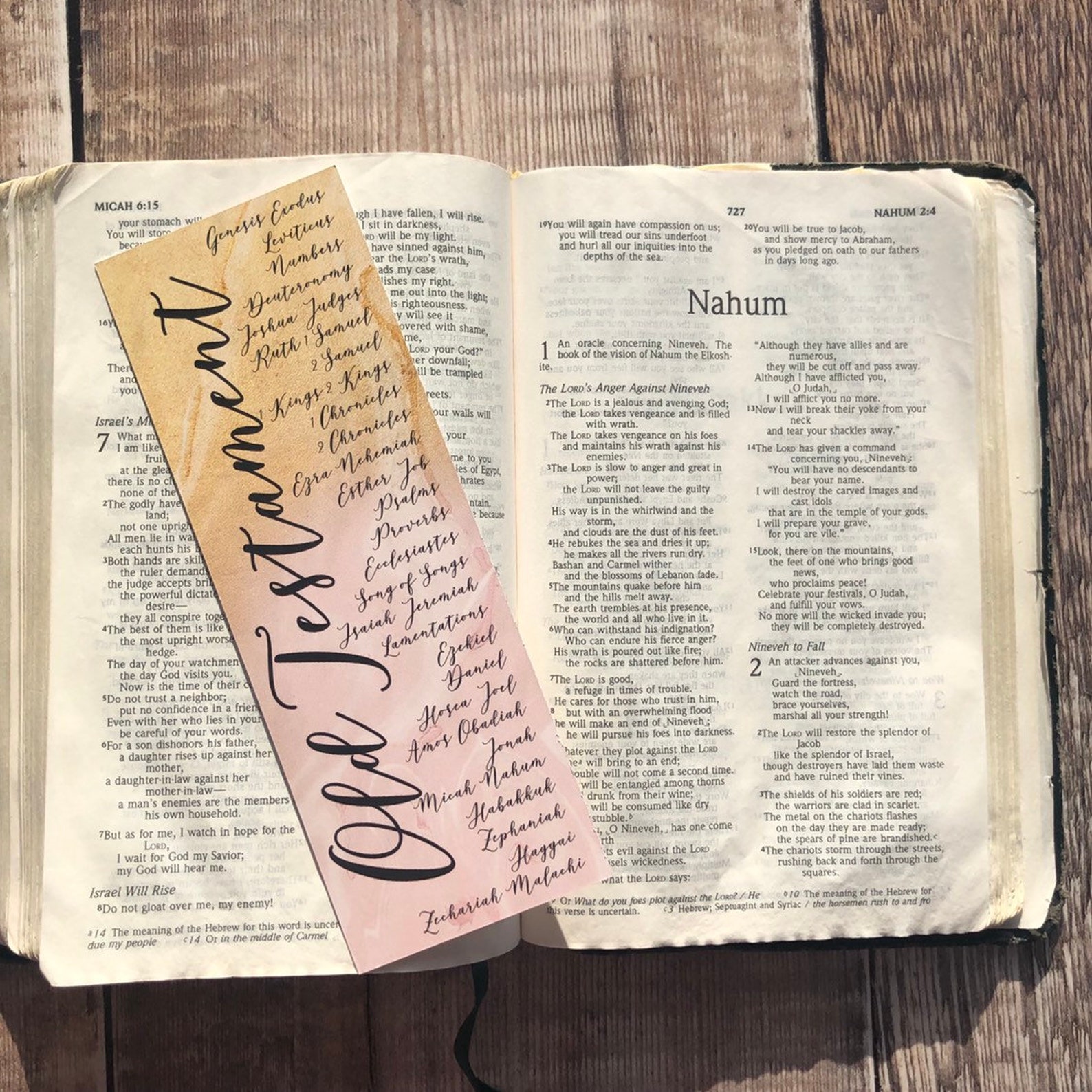 Christian Bookmark, Double Sided, Old and New Testament, Books of the ...
