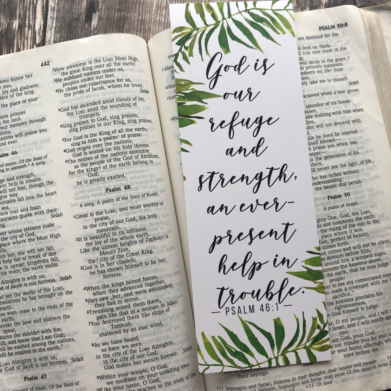 Christian Bookmark, Bible Verse Bookmark, Christian Gifts, Psalms - Etsy