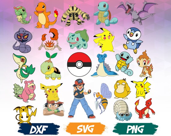 Pokemon svg/ Pokemon SVG file DXF PNG/ Pokemon svg Cut File | Etsy