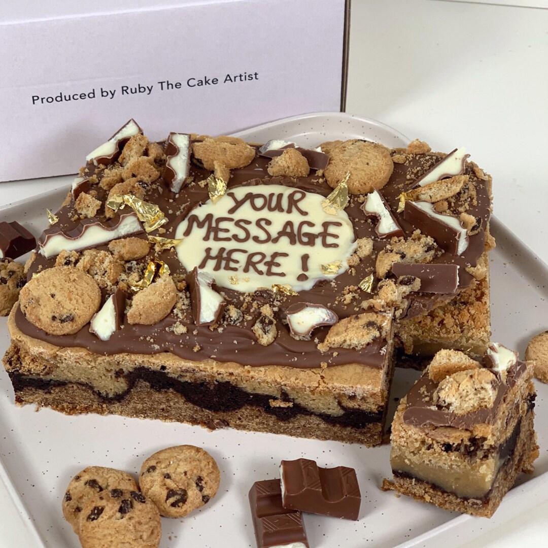The Colossal Personalised Cookie Slab - Etsy UK