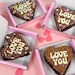 Mini Heart Brownie Slab / Postal Brownies / Letterbox Brownies / Love ...