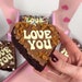 Mini Heart Brownie Slab / Postal Brownies / Letterbox Brownies / Love ...