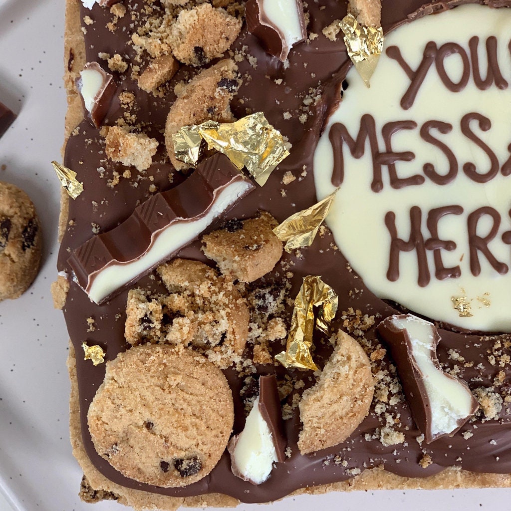 The Colossal Personalised Cookie Slab - Etsy UK