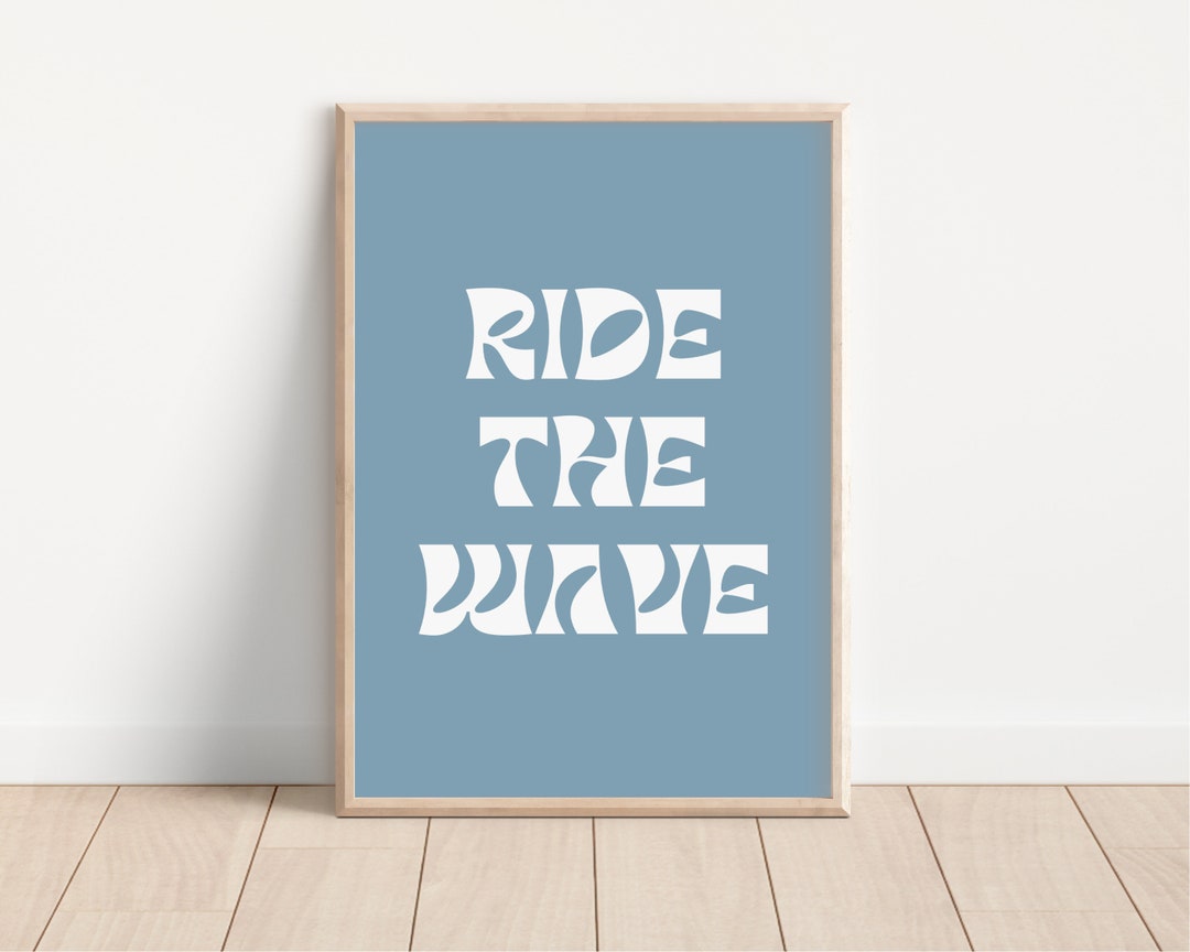 Ride the Wave Downloadable Print, Surf Nursery Decor, Beach Kids Room ...