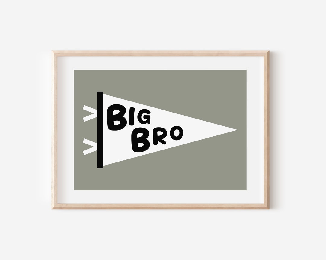 Big Bro Flag Downloadable Print, Brother Nursery Decor, Kids Room ...