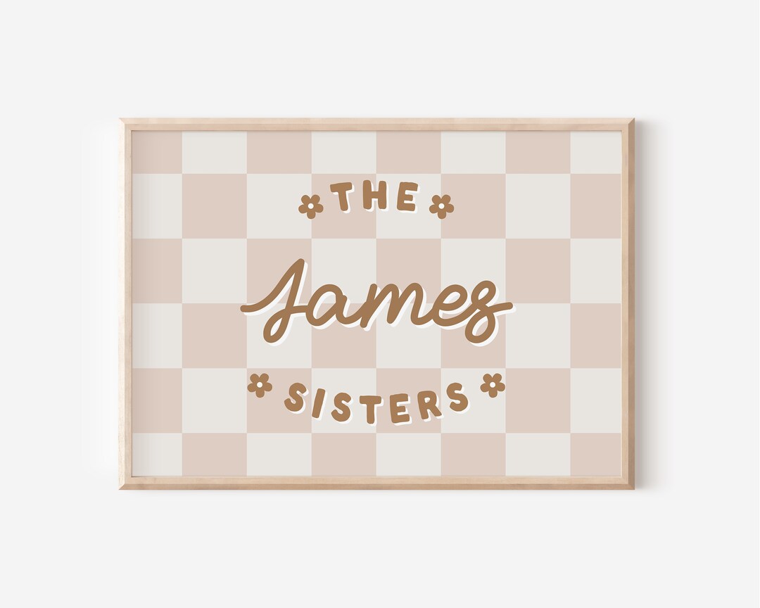 Personalized Sister Name Downloadable Print, Girls Room Decor, Kids ...
