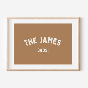 Personalized Name Brother Downloadable Print, Sibling Wall Art, Bros ...