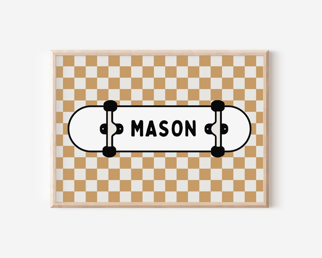 Personalized Name Print Skateboard Downloadable, Nursery Name Decor ...