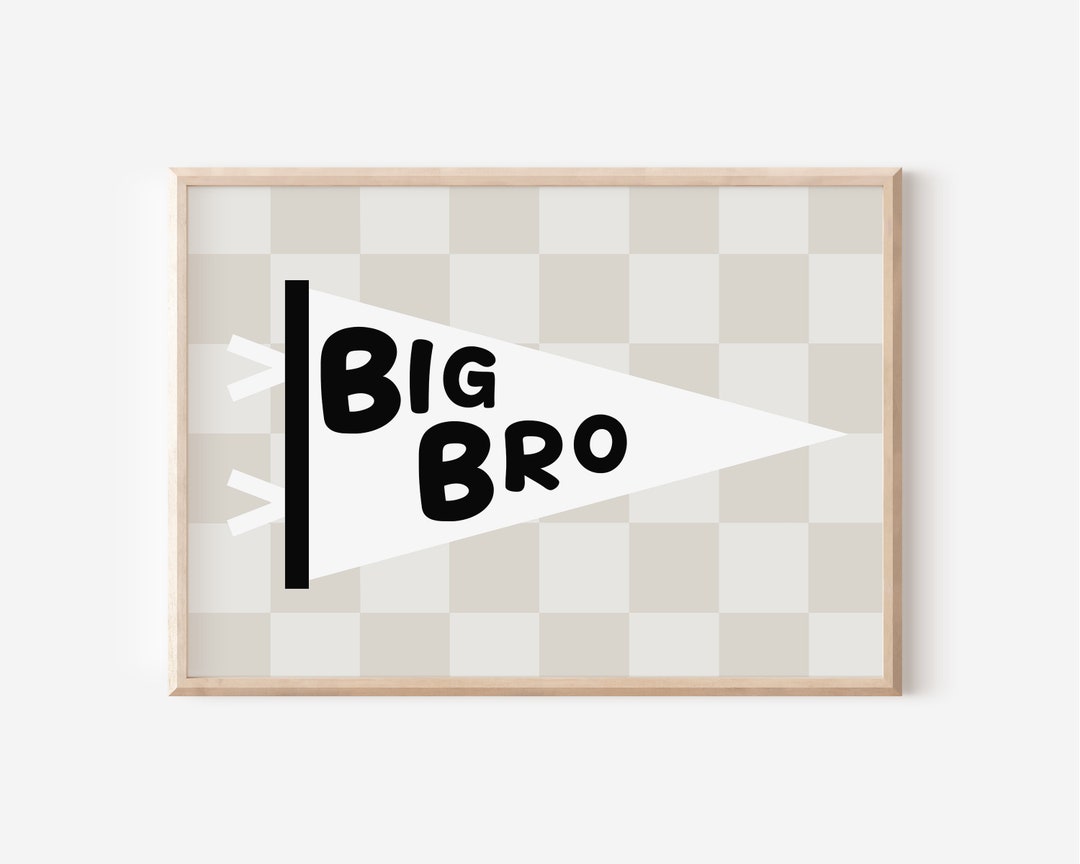 Big Bro Flag Downloadable Print, Brother Nursery Decor, Kids Room ...